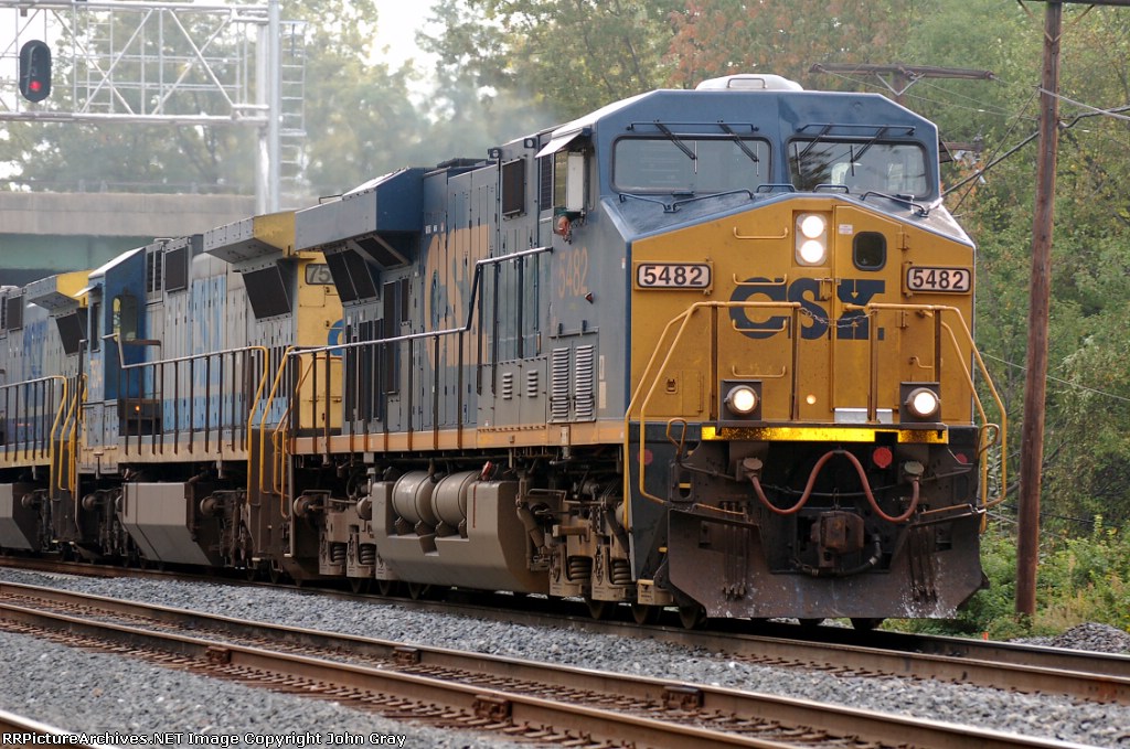 Q409-21 with CSXT 5482(ES44DC), CSXT 7504(C40-8) ex UP 9146(C40-8) & CSXT 7631(C40-8) heads west ...